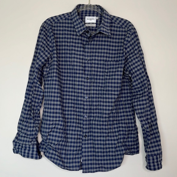 Goodfellow & Co | Shirts | Goodfellow Blue Plaid Collared Button Down ...